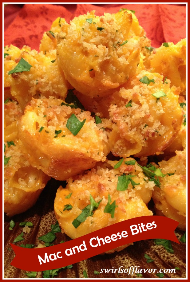 Baked Mac and Cheese Bites - Swirls of Flavor