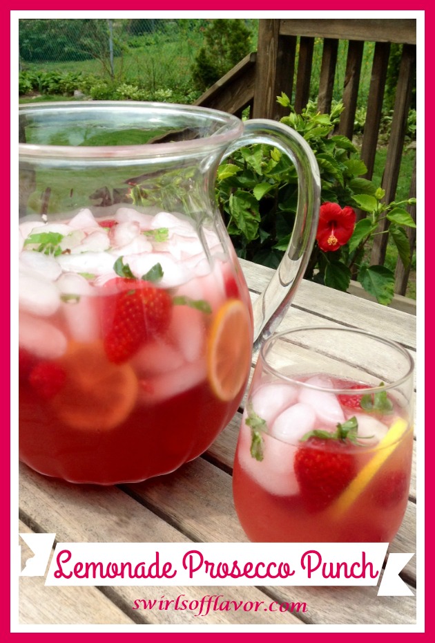 Lemonade Prosecco Punch - Swirls of Flavor