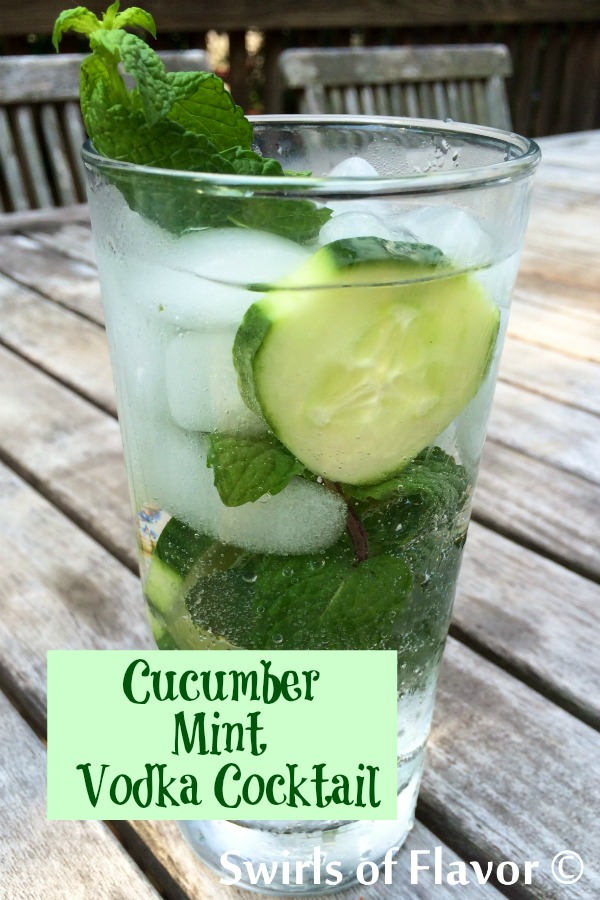 Cucumber Mint Cocktail With Vodka - Swirls of Flavor