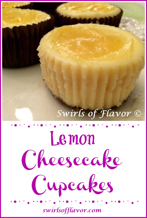 Lemon Cheesecake Cupcakes - Swirls of Flavor