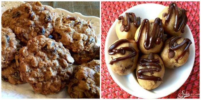 Silver & Gold Chocolate Glitter Cookies - Swirls of Flavor