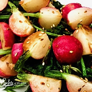 Sauteed Sesame Ginger Radishes - Swirls of Flavor