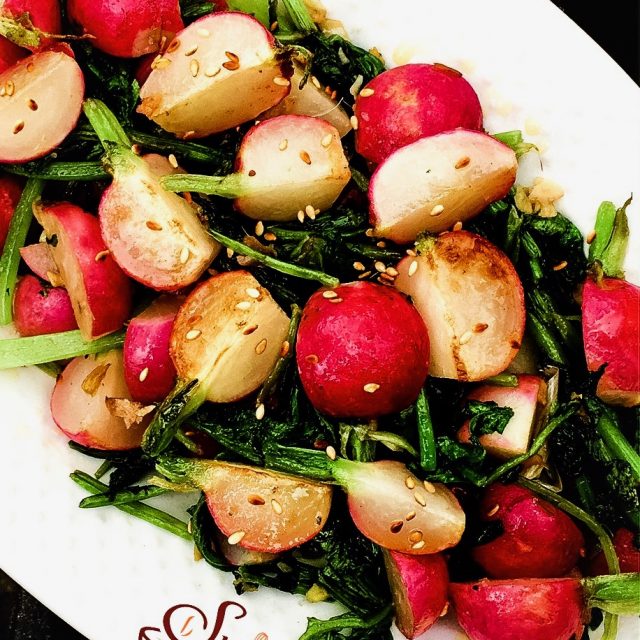 Sauteed Sesame Ginger Radishes - Swirls of Flavor