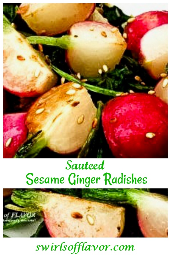 Sauteed Sesame Ginger Radishes - Swirls of Flavor