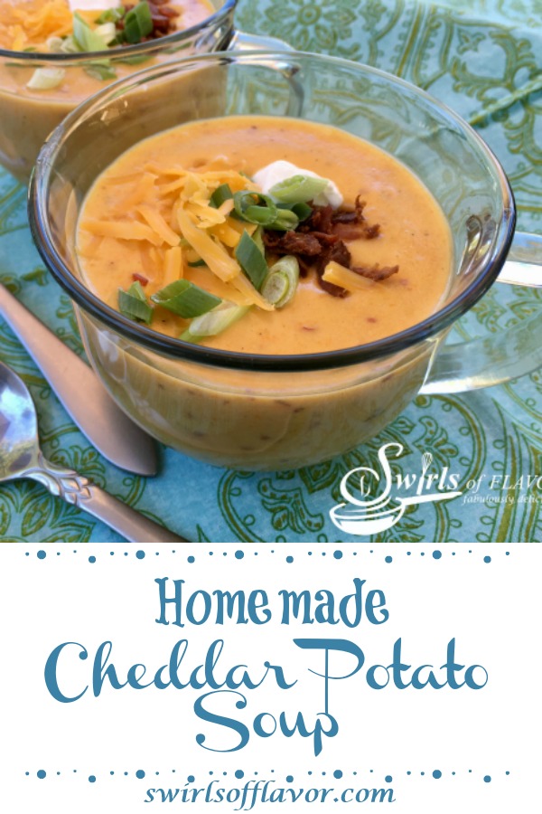 Cheddar Potato Soup - Swirls of Flavor