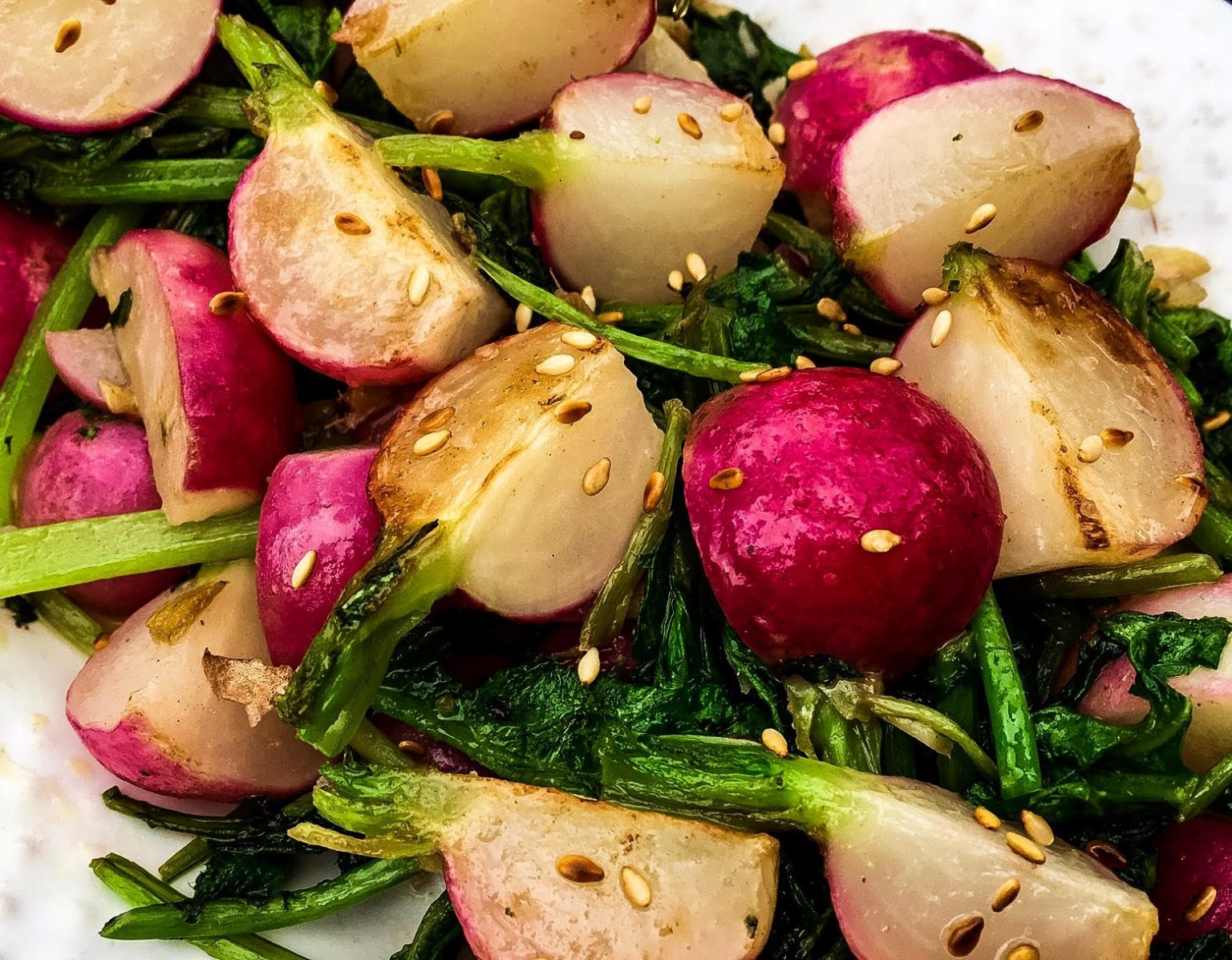 Sauteed Sesame Ginger Radishes - Swirls of Flavor