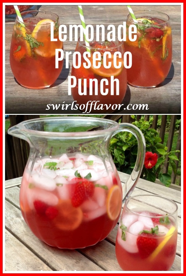 Lemonade Prosecco Punch - Swirls of Flavor