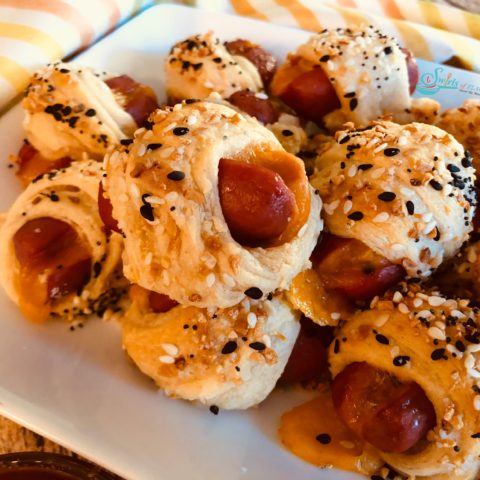 Cheese Dogs With Everything Seasoning - Swirls of Flavor
