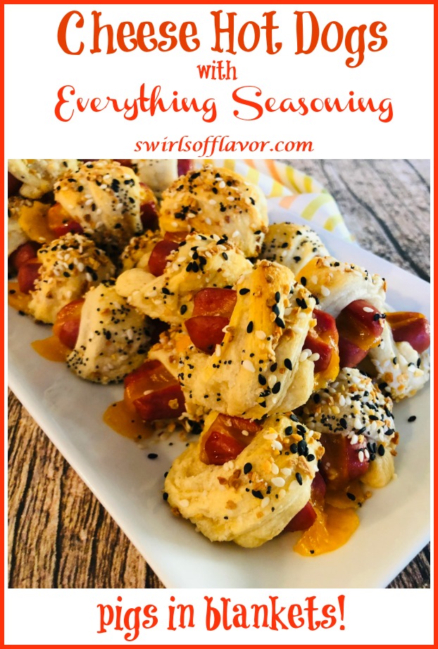 Cheese Dogs With Everything Seasoning - Swirls of Flavor