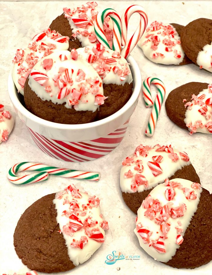 Peppermint Chocolate Cookies - Swirls of Flavor
