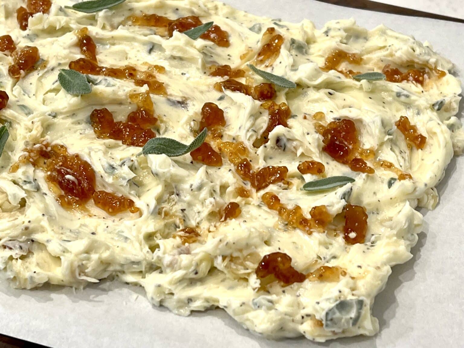 Roasted Garlic Butter Board With Fig Jam - Swirls of Flavor