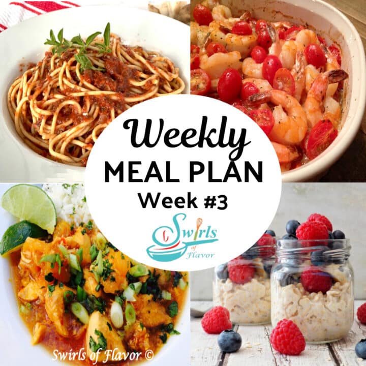 Weekly Meal Plan 3 - Swirls of Flavor