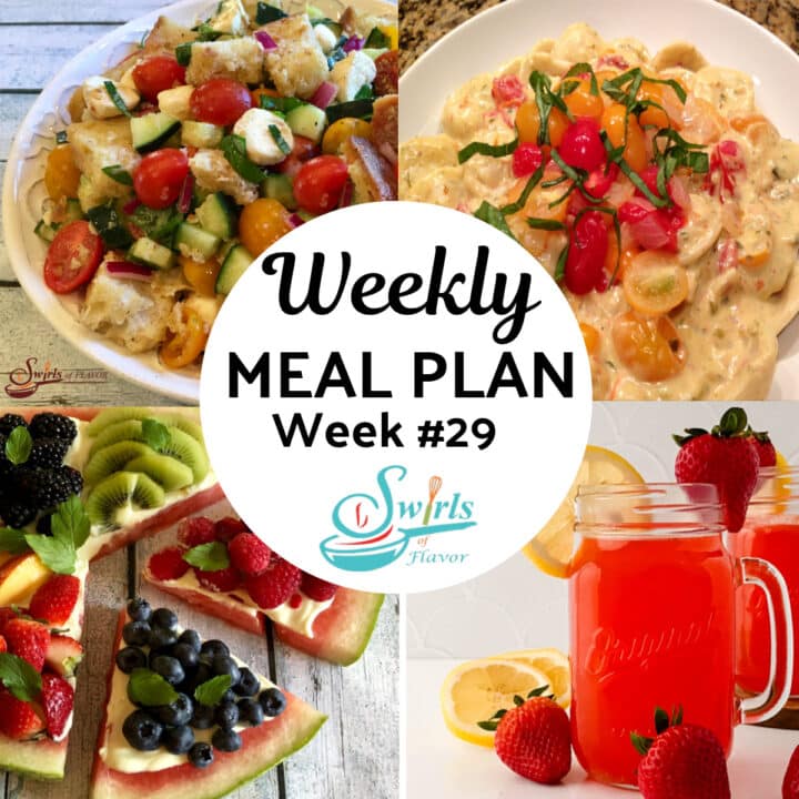 Weekly Meal Plan 29 - Swirls of Flavor
