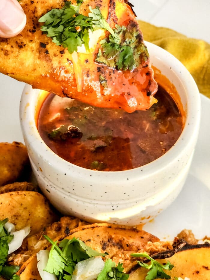 Chicken Birria Tacos - Swirls of Flavor