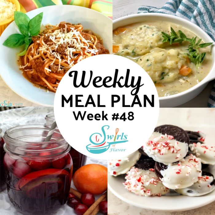 Weekly Meal Plan 48 - Swirls of Flavor