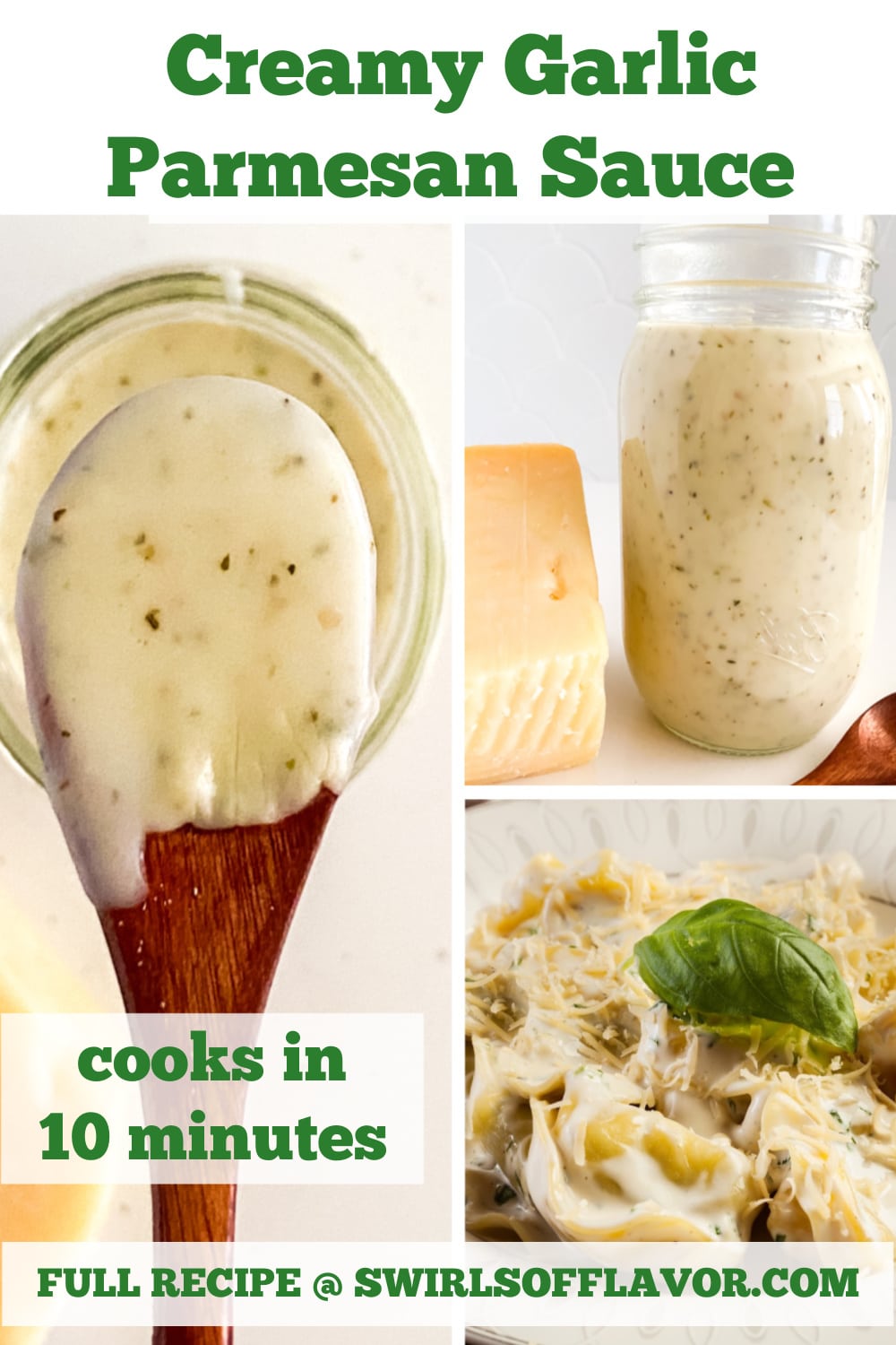 Garlic Parmesan Cheese Sauce - Swirls of Flavor