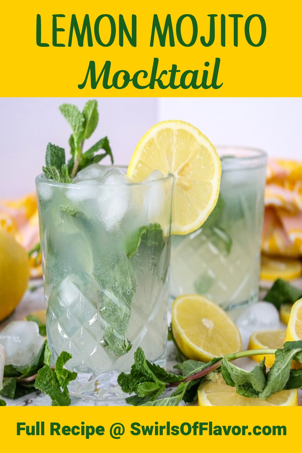 Easy Mojito Mocktail Recipe - Swirls of Flavor