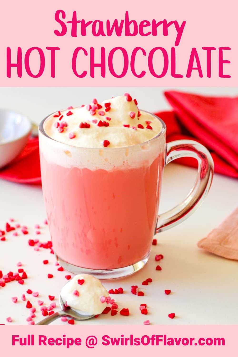 Strawberry Hot Chocolate - Swirls of Flavor