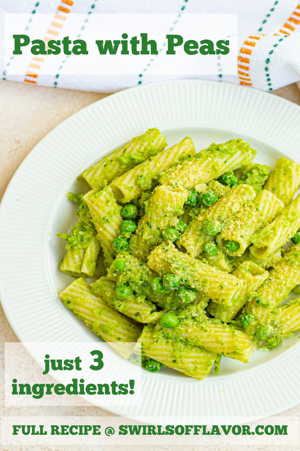 Pasta With Pea Pesto Recipe - Swirls of Flavor