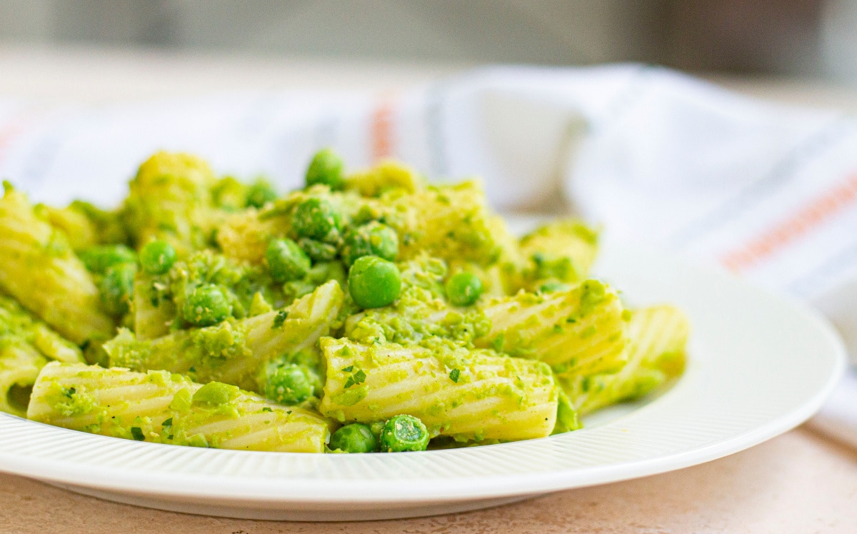 Pasta With Pea Pesto Recipe - Swirls of Flavor