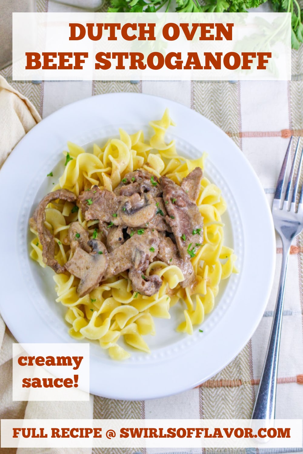Dutch Oven Beef Stroganoff - Swirls of Flavor