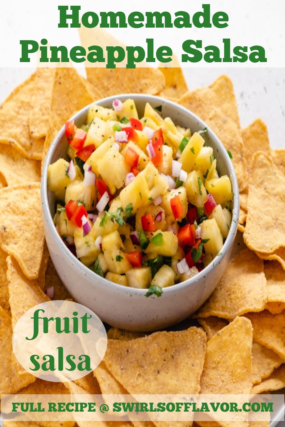 Sweet and Spicy Pineapple Salsa Recipe - Swirls of Flavor