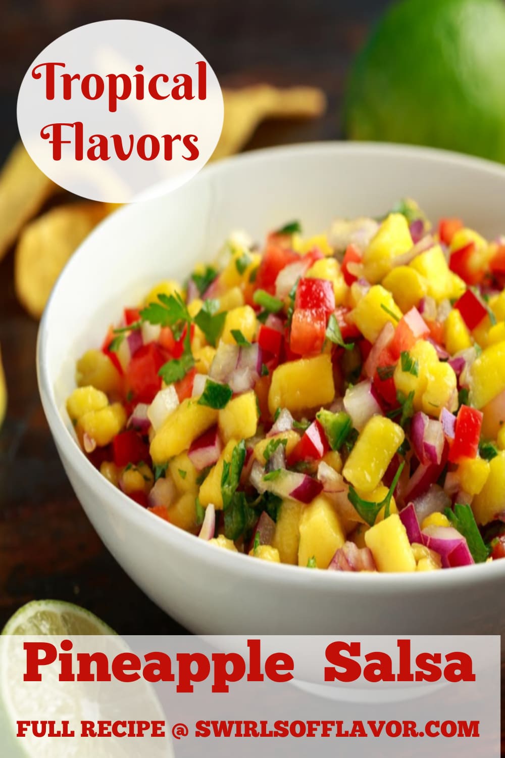 Sweet and Spicy Pineapple Salsa Recipe - Swirls of Flavor