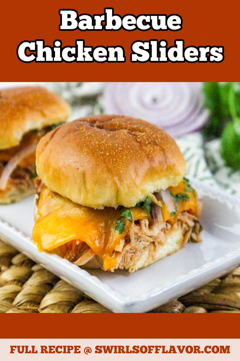 Barbecue Chicken Sliders - Swirls of Flavor