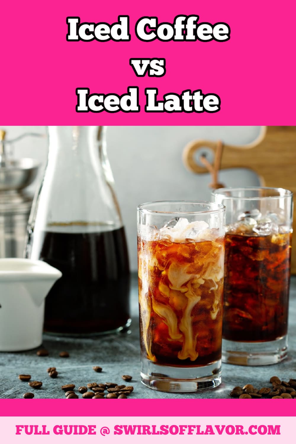 Iced coffee vs. iced latte - Swirls of Flavor
