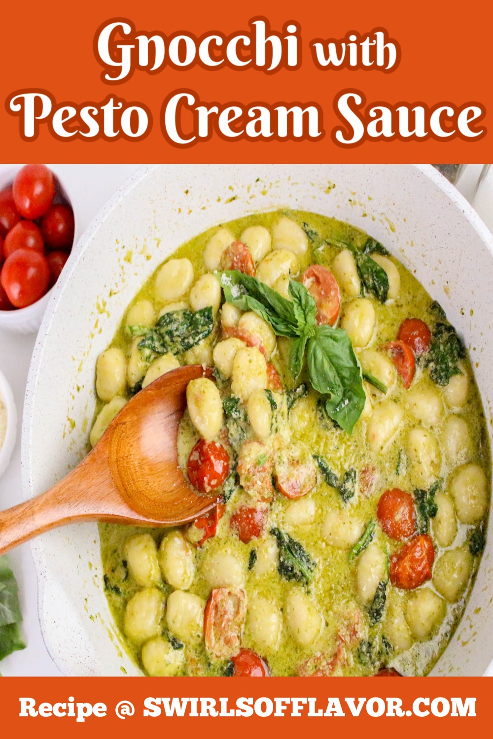 Gnocchi with Pesto Sauce - Swirls of Flavor