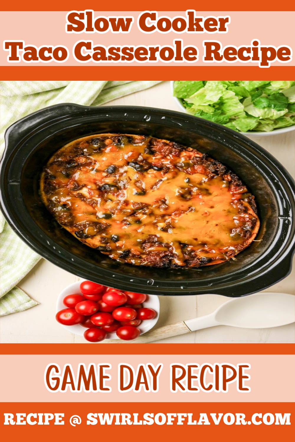 Slow Cooker Taco Casserole - Swirls of Flavor